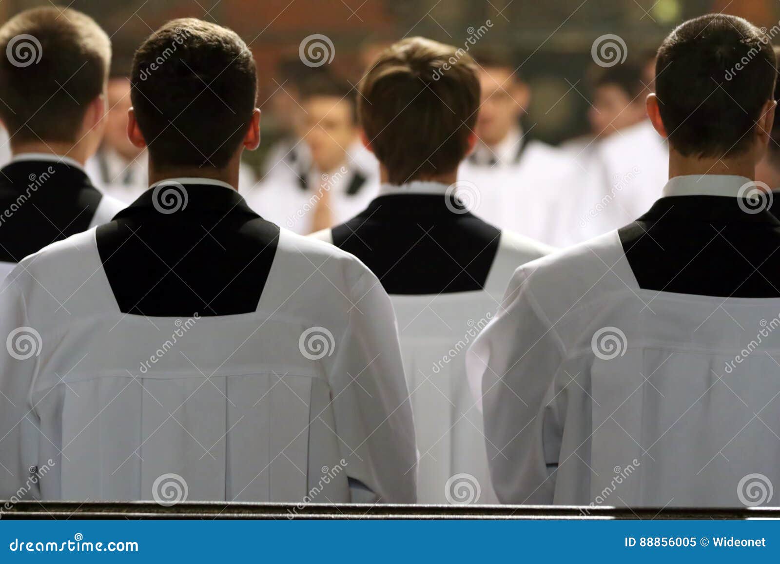 The Young Clerics of the Seminary during Mass Editorial Image - Image ...