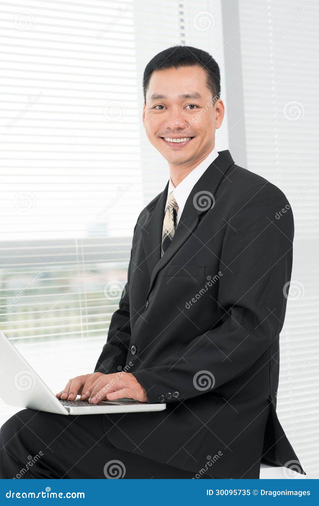 Happy user stock image. Image of confident, manager, laptop - 30095735