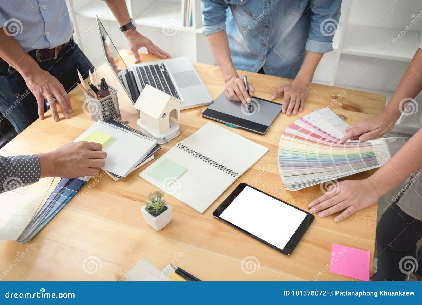 Young Colleagues Designers Working Together on a Creative Project Stock ...