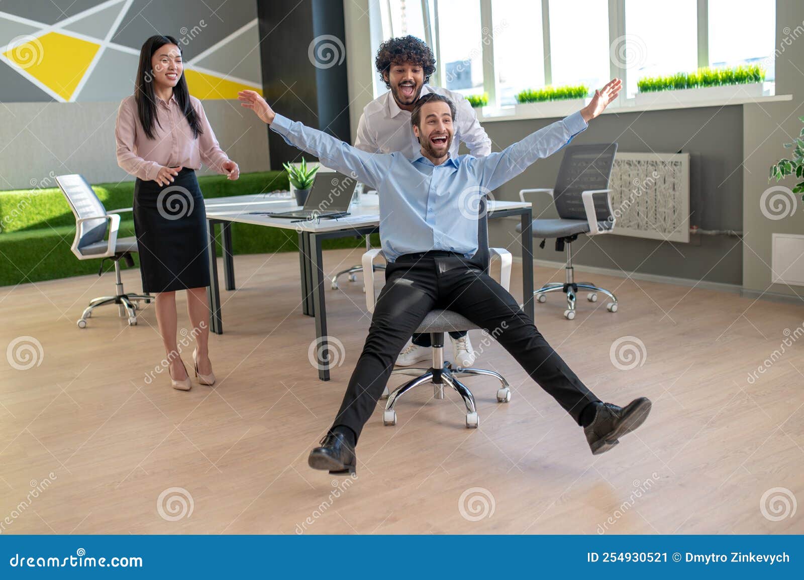Young Colleagues Having Fun in the Office after Work Stock Image ...