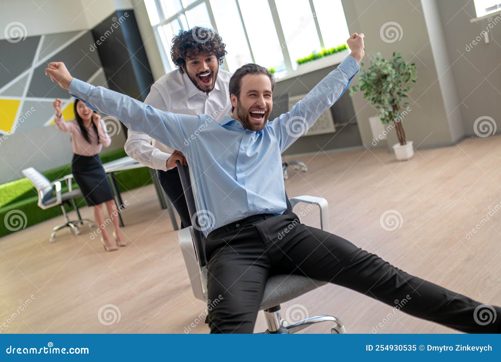 Young Colleagues Having Fun in the Office after Work Stock Image ...