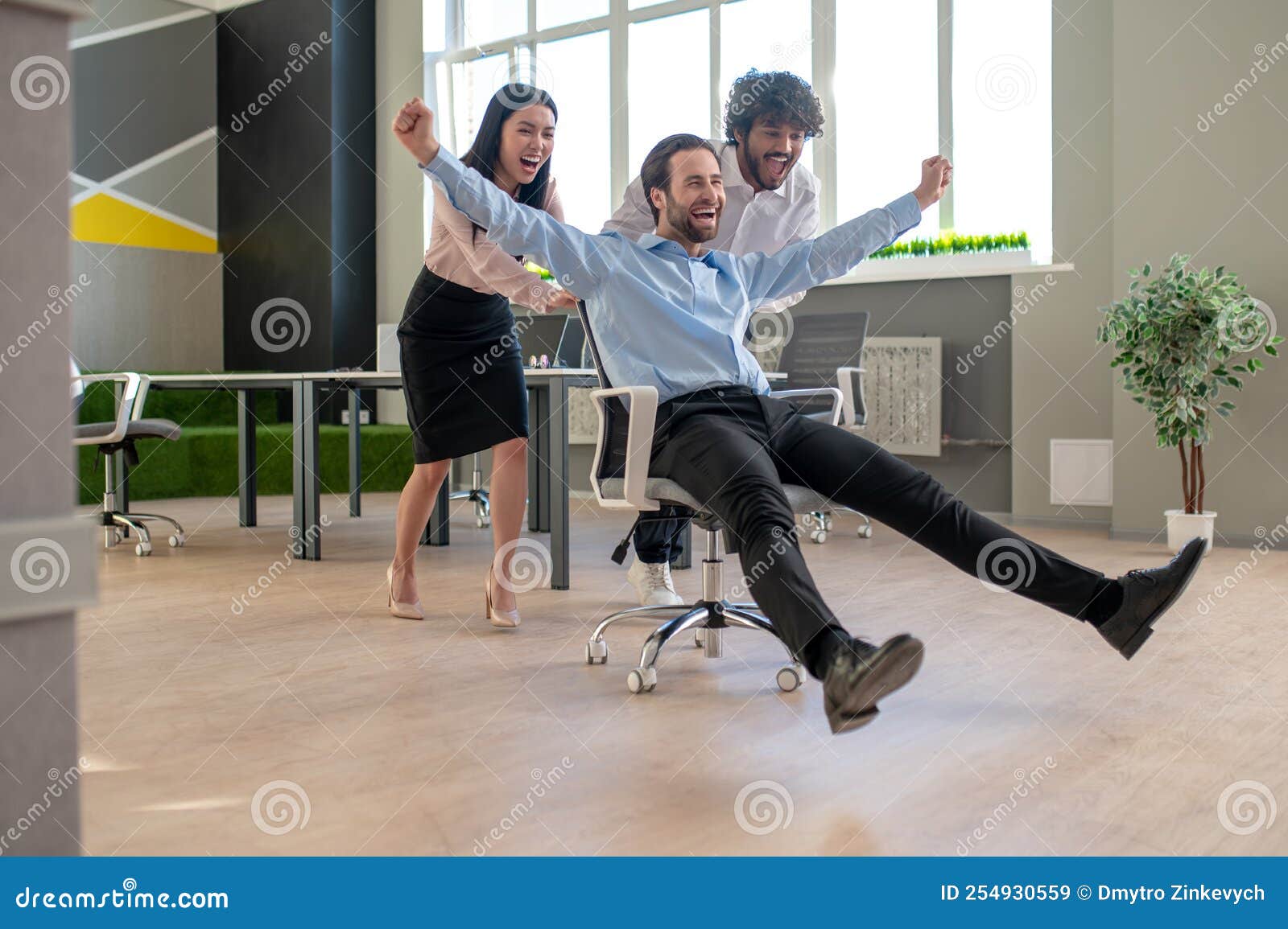 Young Colleagues Having Fun in the Office after Work Stock Image ...