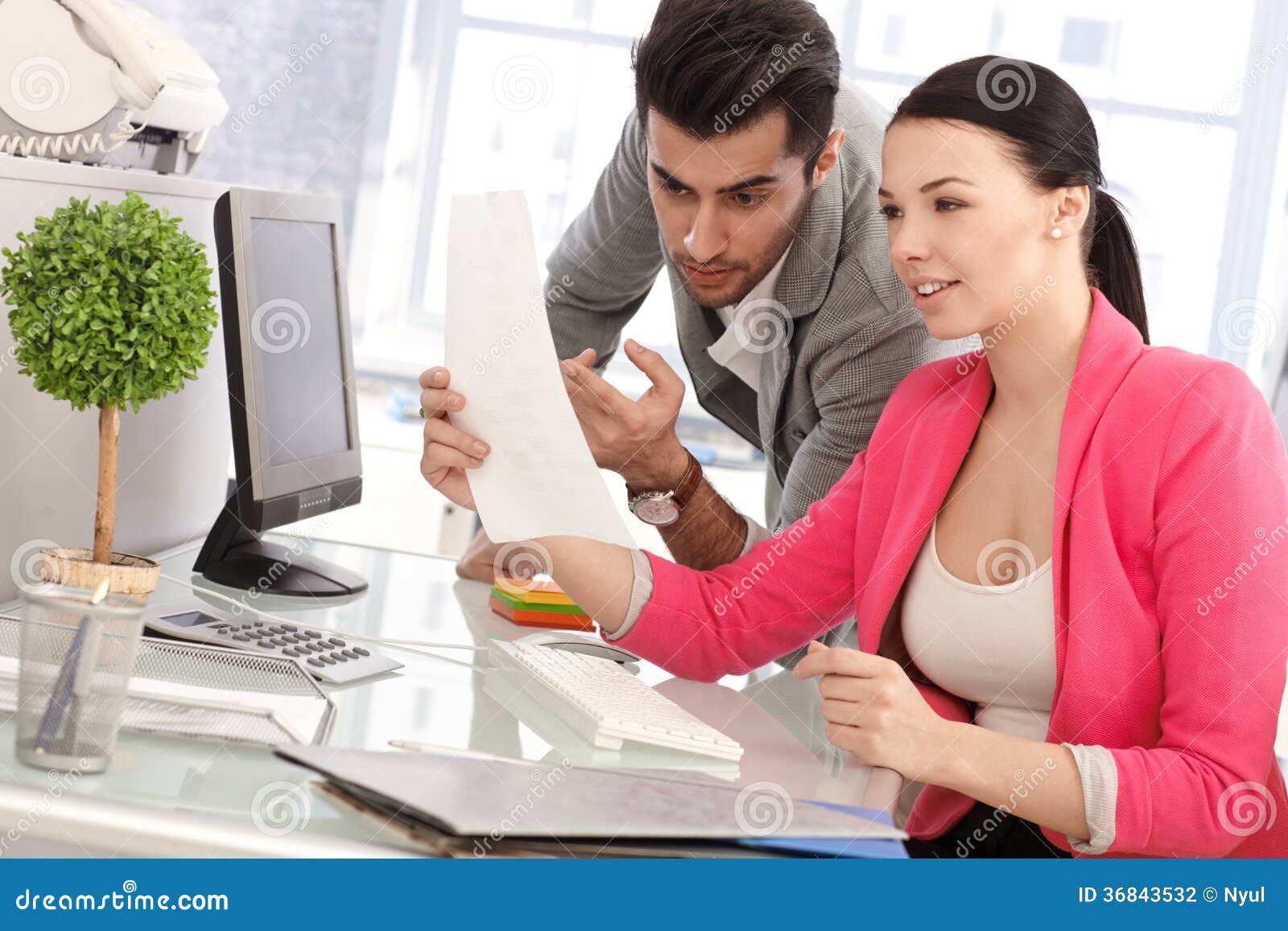 Young Colleagues Working Together Stock Photo - Image of cooperation ...