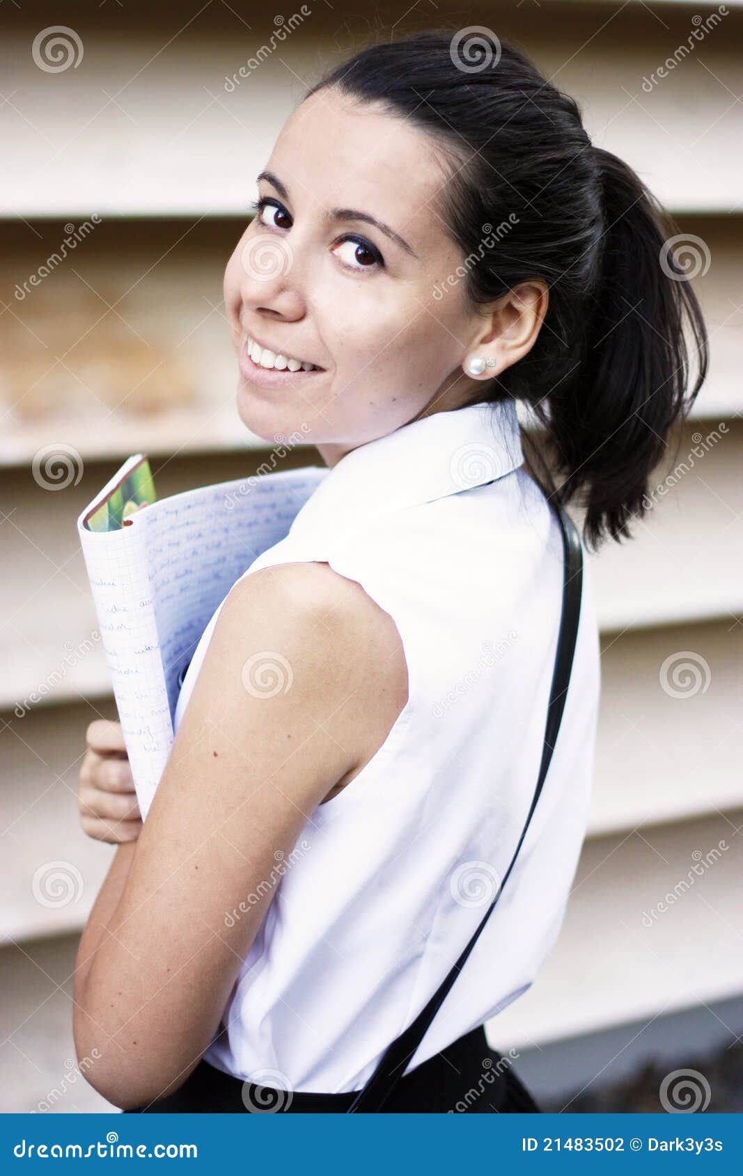 Young college girl smiling stock photo. Image of girl - 21483502