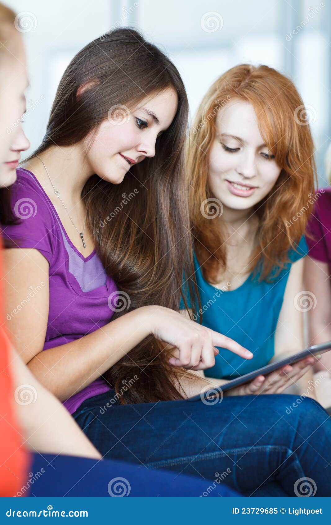Young College Students in Class Stock Image - Image of portrait ...