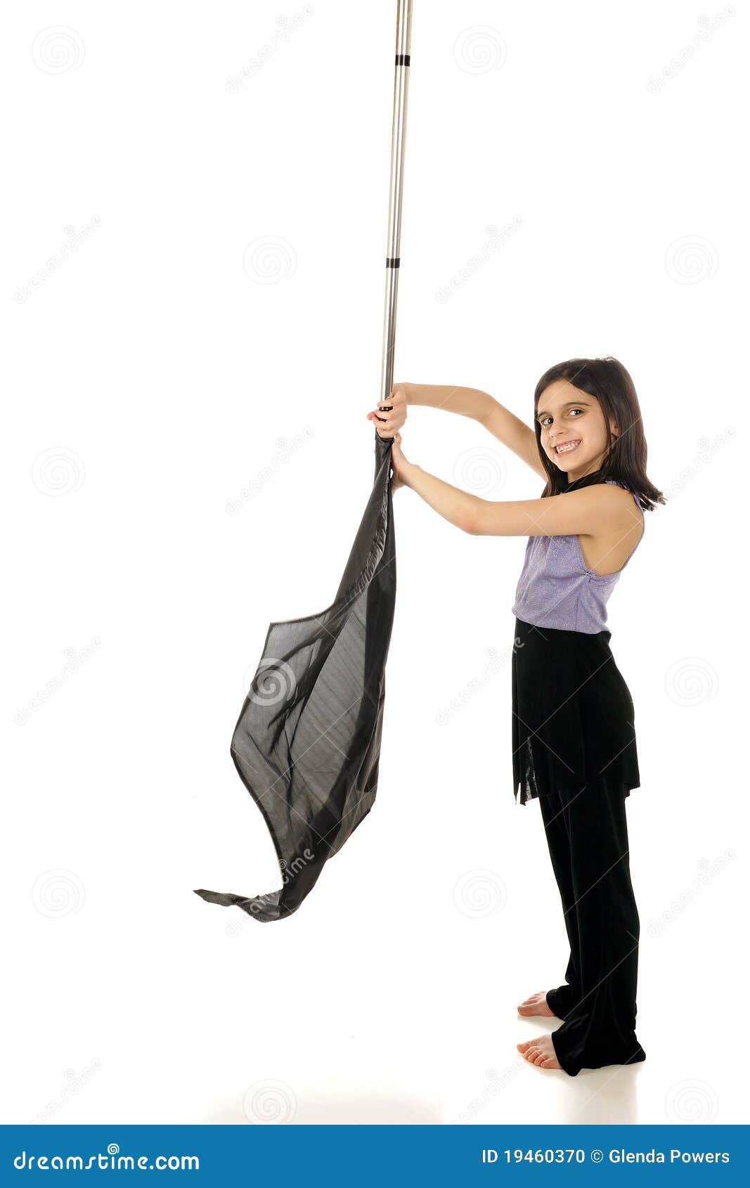 Young Color Guard Practicing Stock Photo - Image of twirling, girl ...