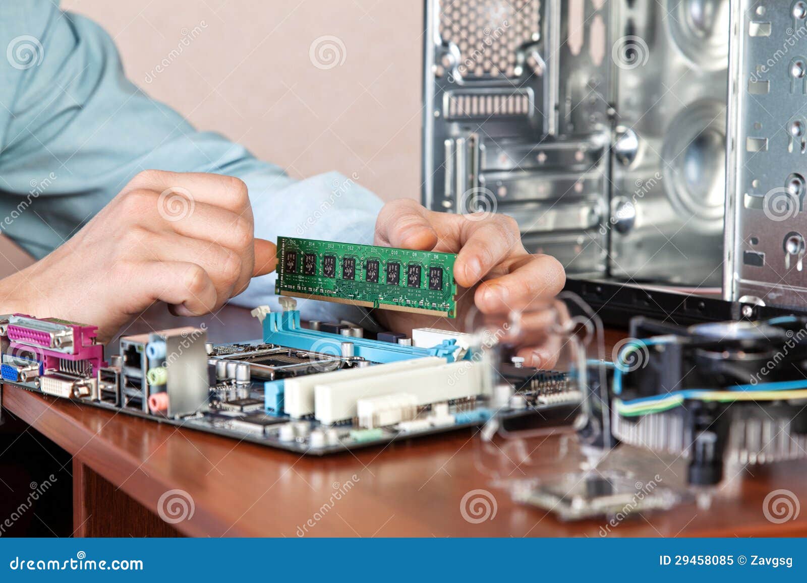 Young computer engineer stock image. Image of desk, engineering - 29458085