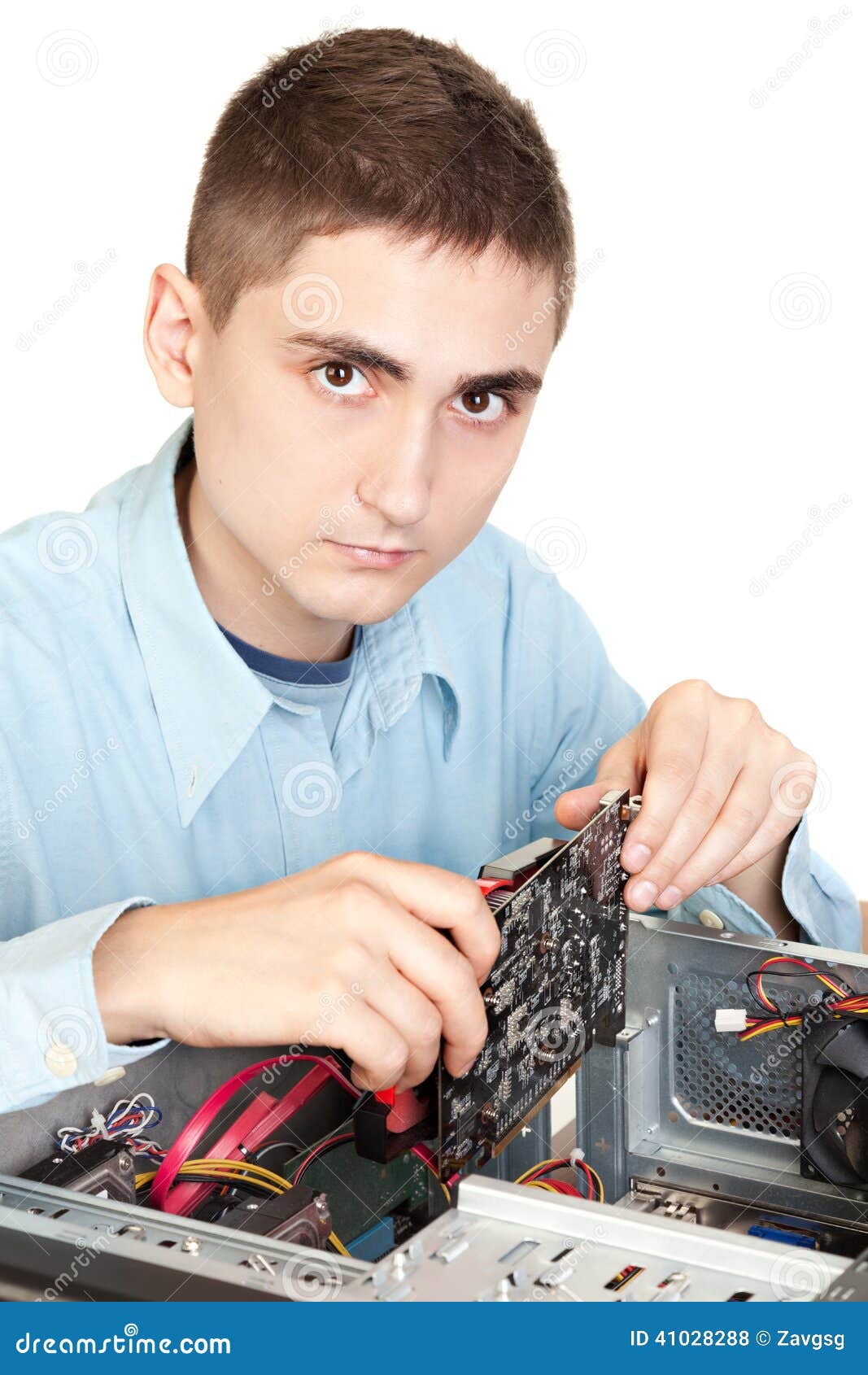 Young computer engineer stock photo. Image of business - 41028288