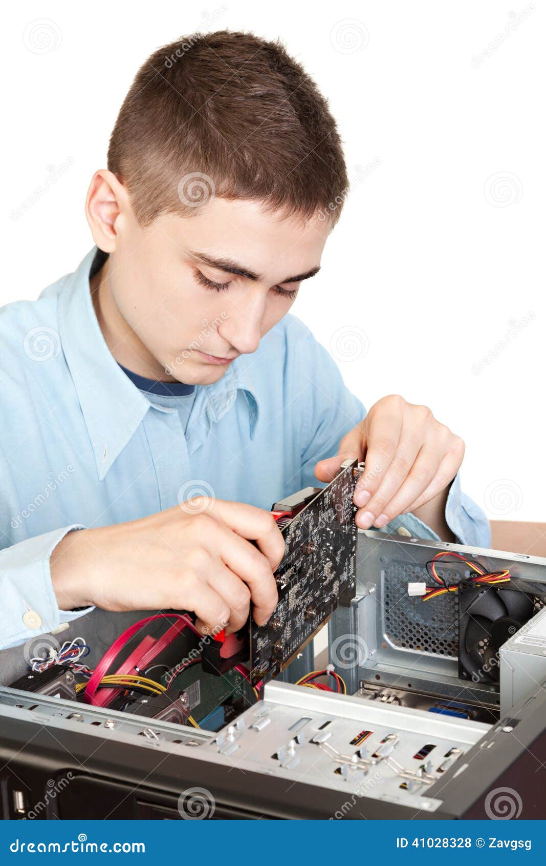 Young computer engineer stock photo. Image of people - 41028328