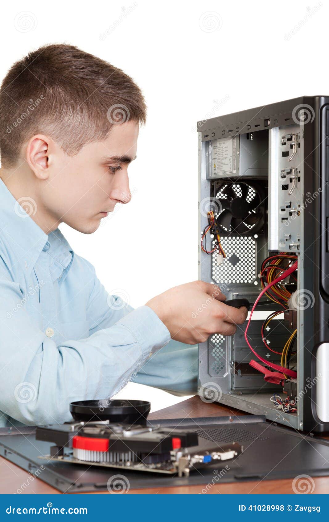Young computer engineer stock photo. Image of equipment - 41028998