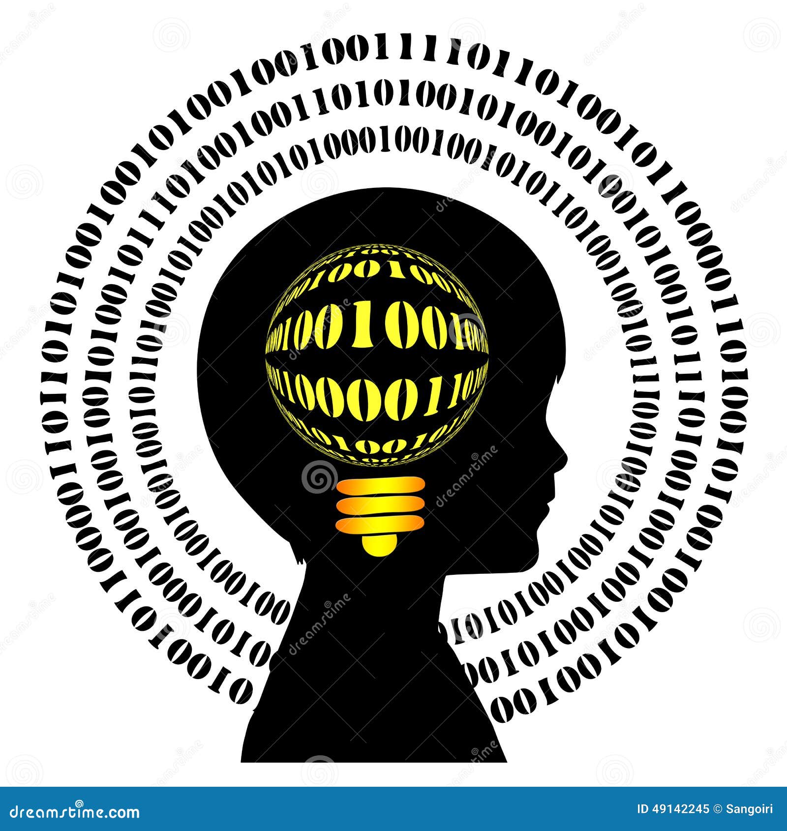 Young Computer Genius stock illustration. Illustration of ability ...