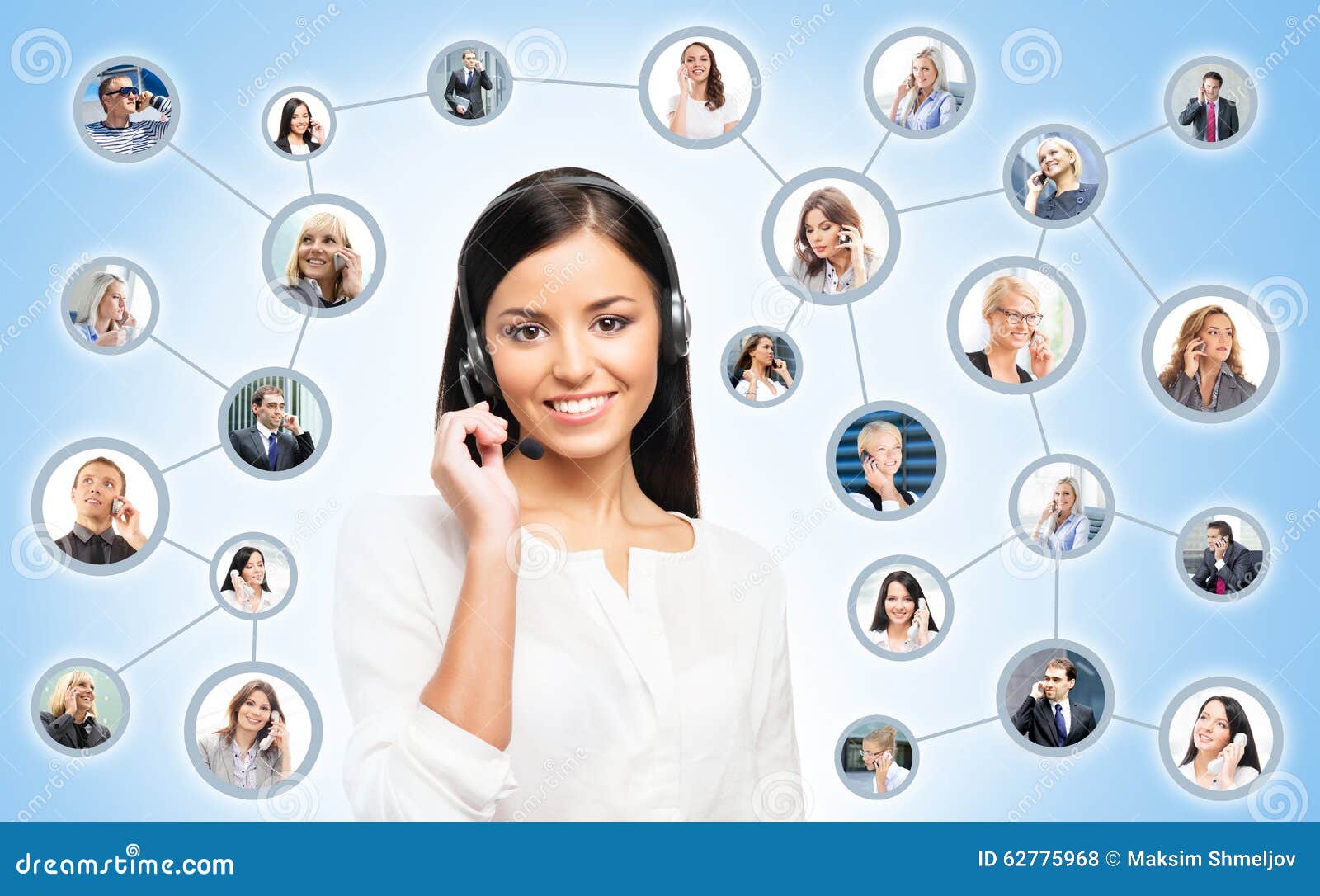 Young, Confident and Beautiful Customer Support Operator Stock Photo ...