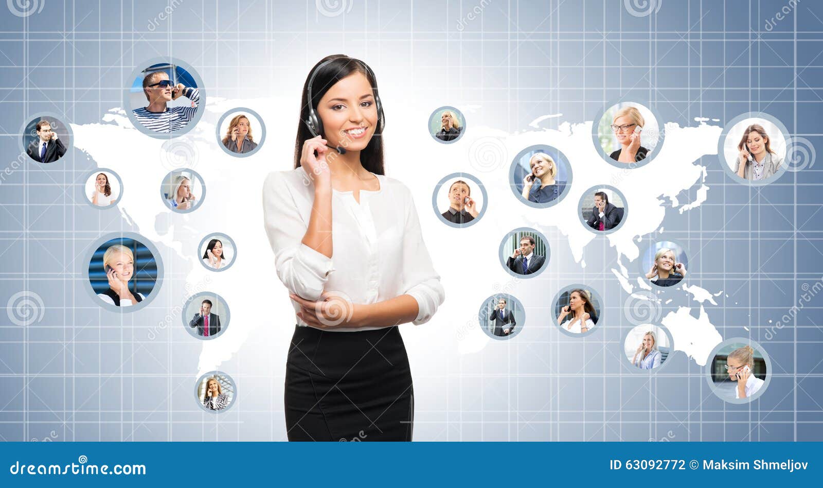 Young, Confident and Beautiful Customer Support Operator Stock Photo ...