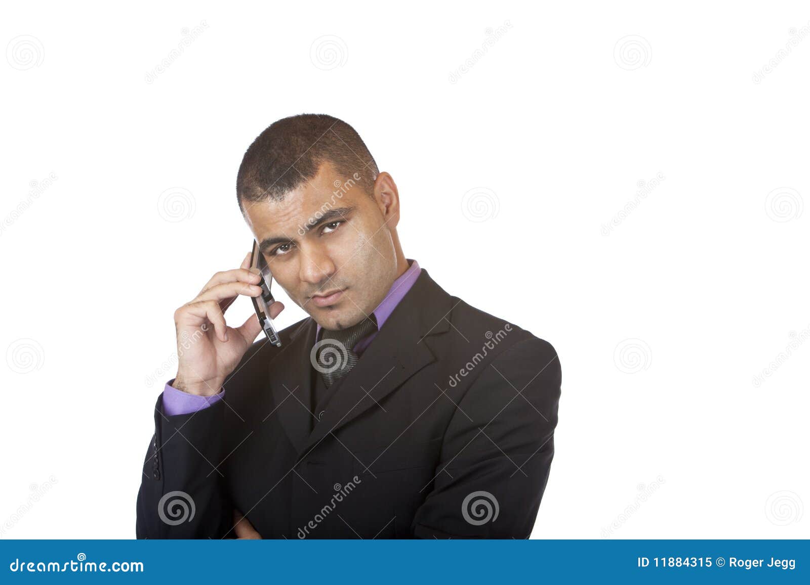 Young Confident Business Man Makes Telephone Call Stock Image - Image ...