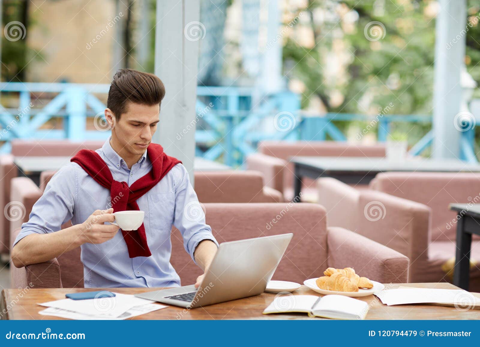 Networking by cup of tea stock image. Image of person - 120794479
