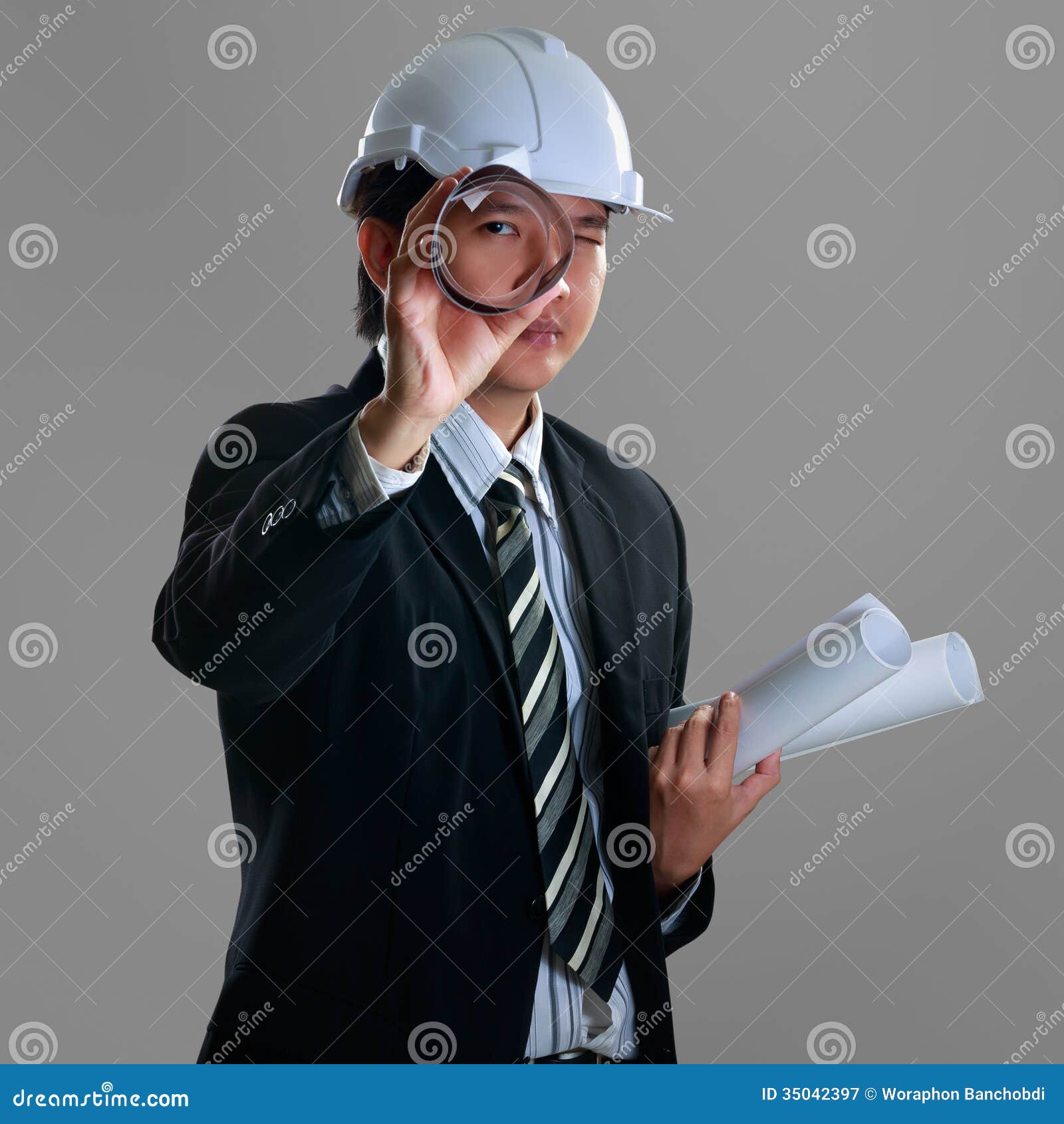Young confident engineer stock image. Image of closeup - 35042397