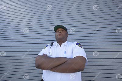 Young Confident Security Guard Stock Image - Image of american ...