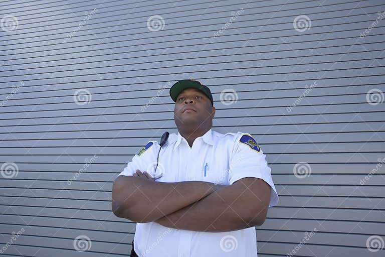 Young Confident Security Guard Stock Image - Image of american ...