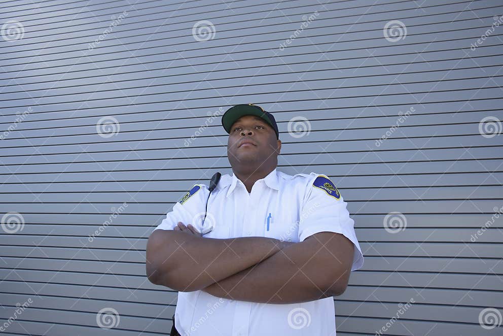 Young Confident Security Guard Stock Image - Image of american ...