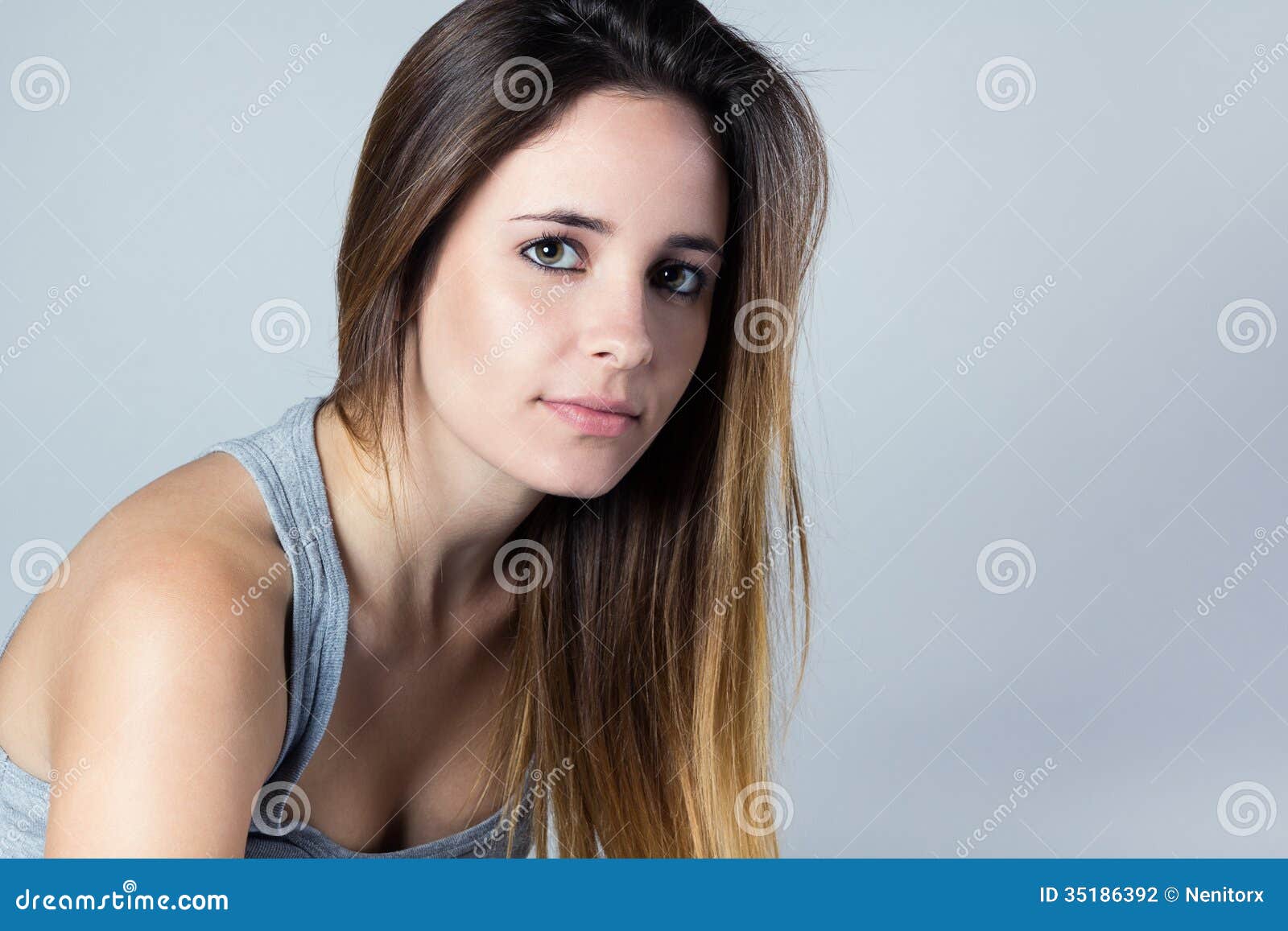 Young Confident Woman Looking at Camera Stock Photo - Image of people ...