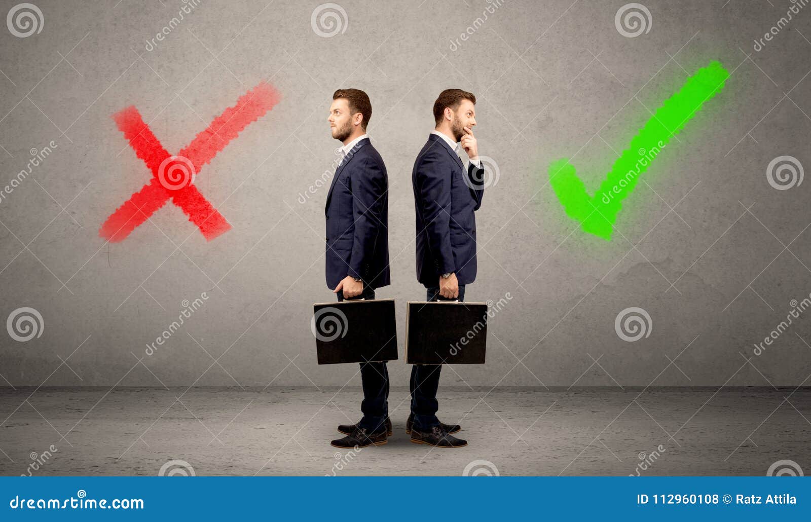 Businessman with Two Choices Stock Photo - Image of attitude, crisis ... Businessman with Two Choices Stock Photo - Image of attitude, crisis ...