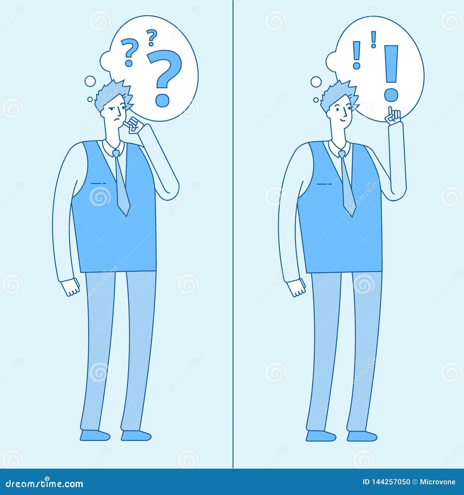 Young Confused Man. Thinking Student With Question Marks And Person ...