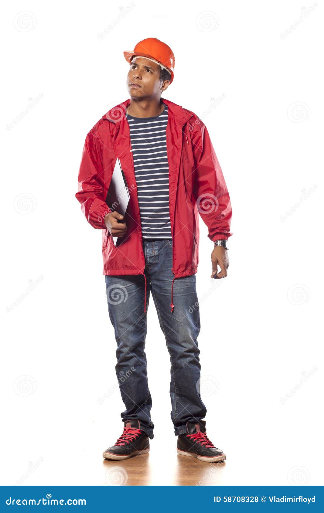 Young Construction Engineer Stock Photo - Image of head, helmet: 58708328