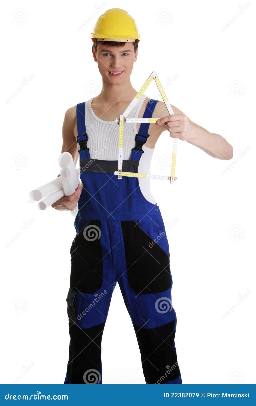 Young construction man stock image. Image of engineering - 22382079