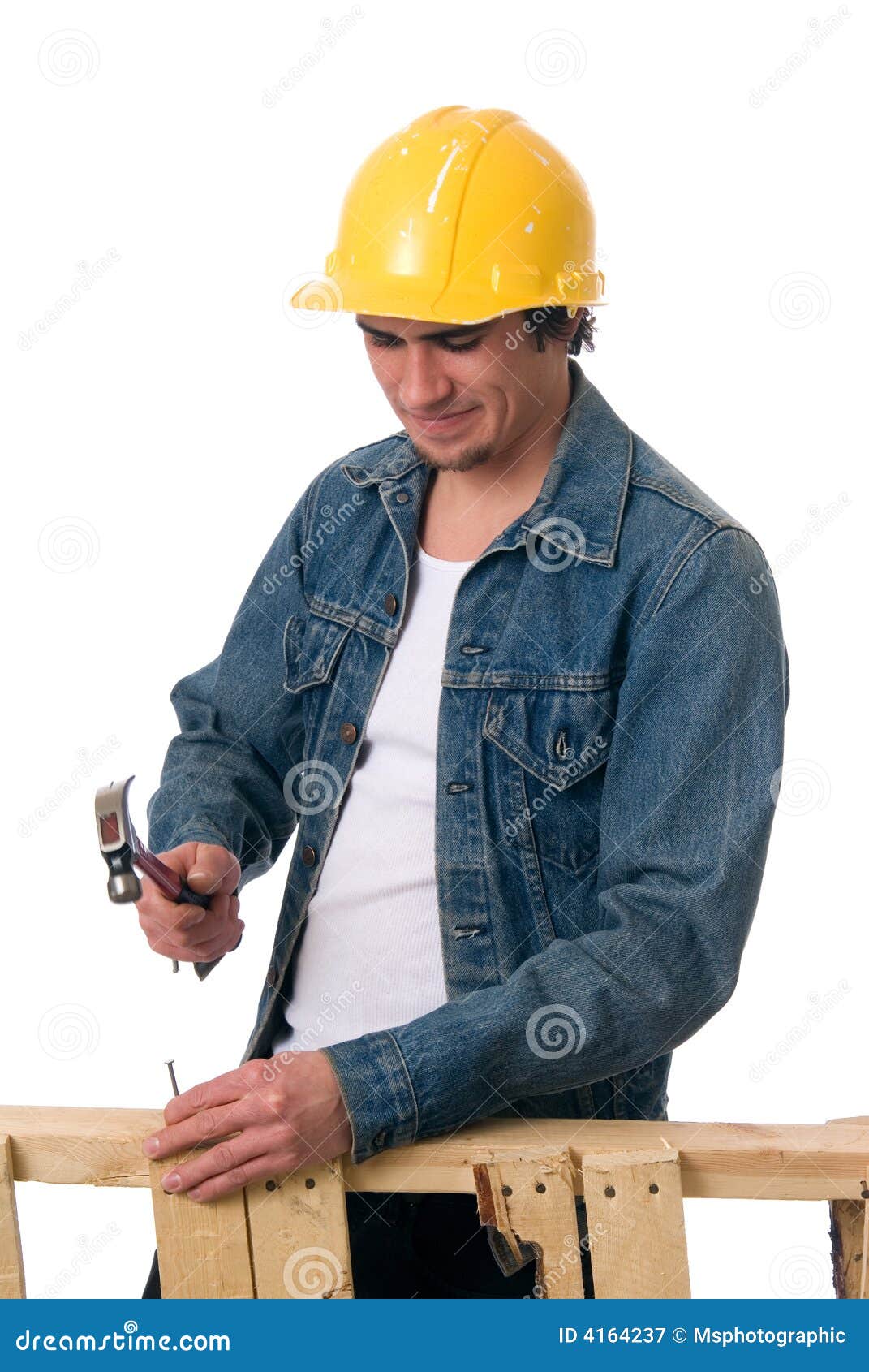 Young Construction worker stock image. Image of smiling - 4164237