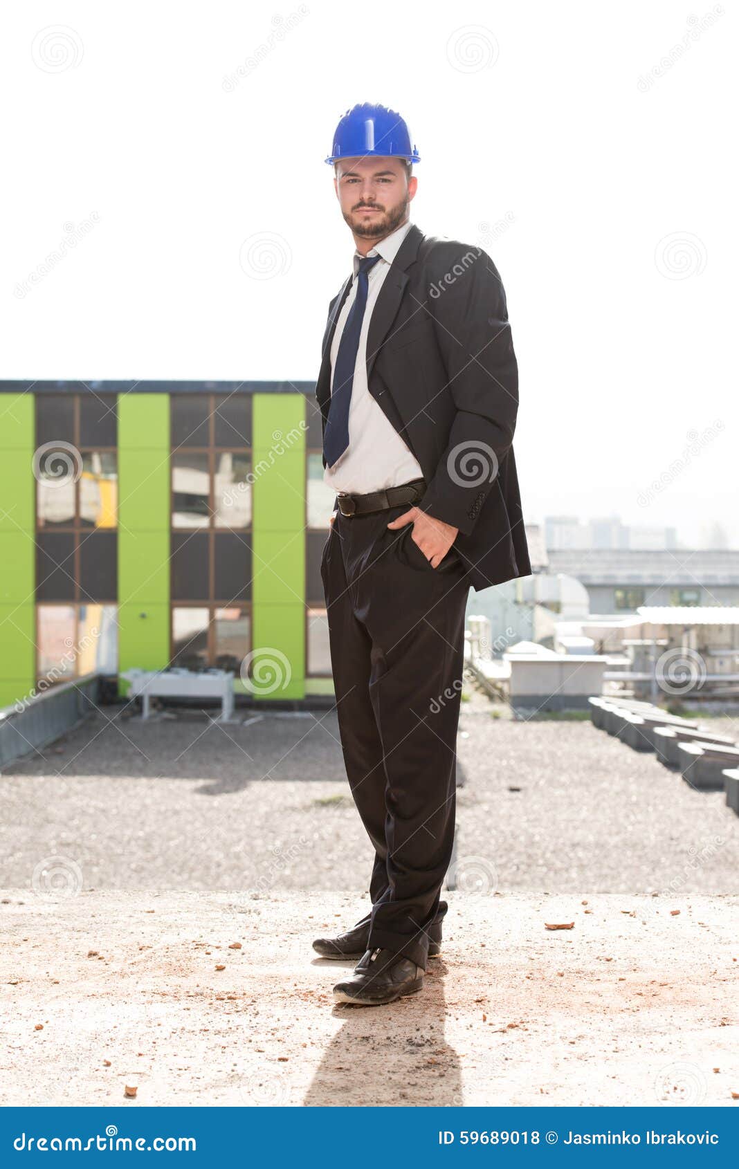 Young Construction Worker in Hard Hat Stock Photo - Image of employment ...