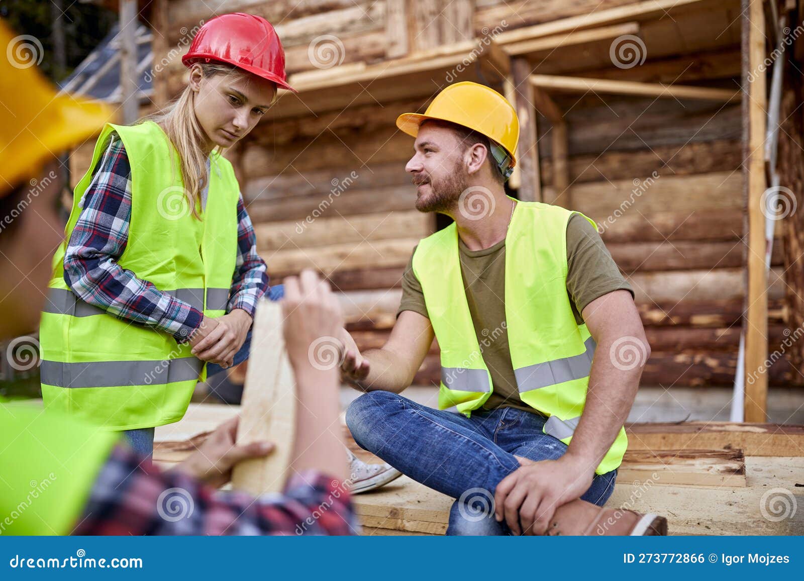 Teamwork On The Building Site - Construction Workers Build A Family ...
