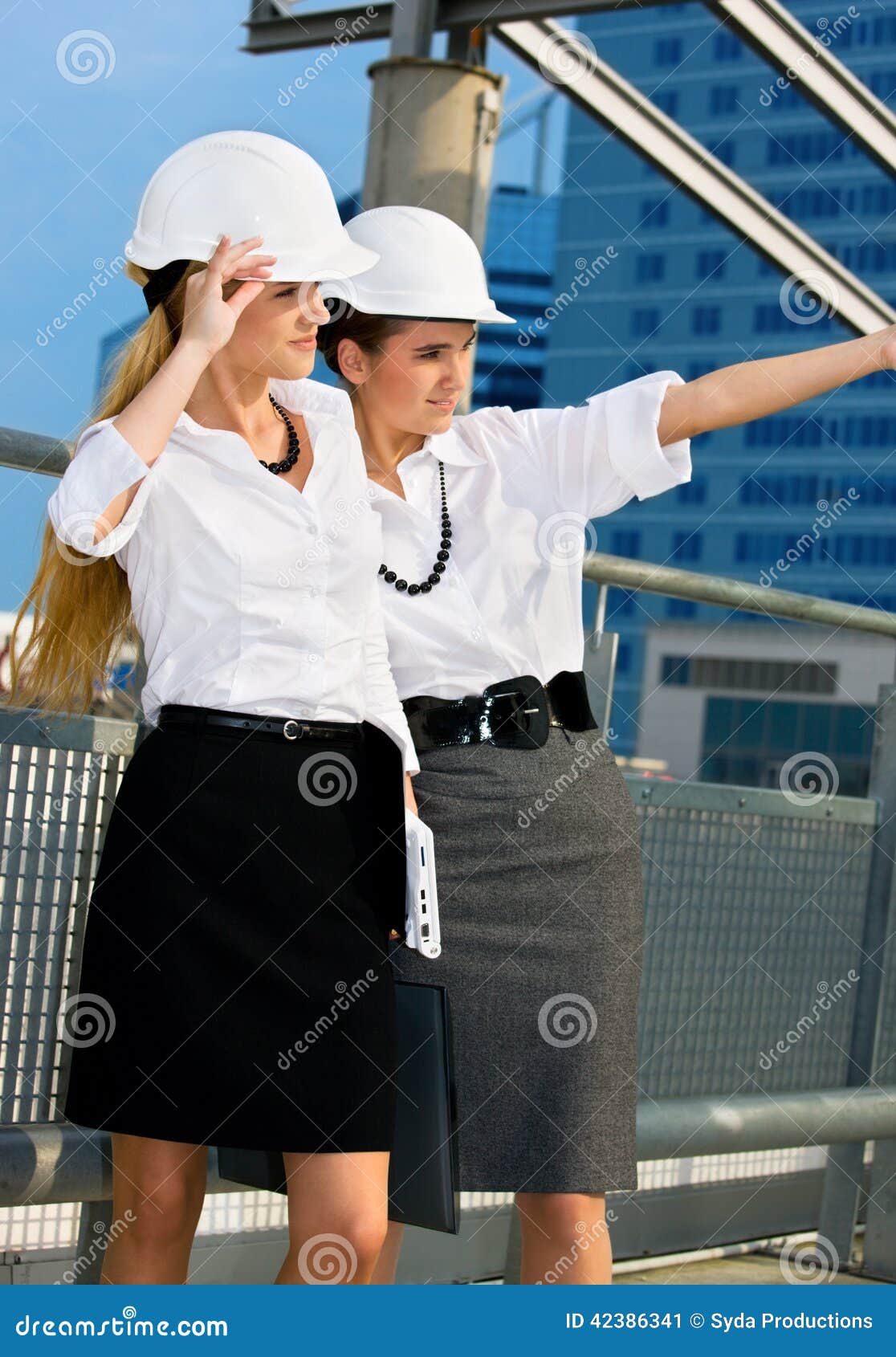 Young contractors stock image. Image of ladies, attractive - 42386341