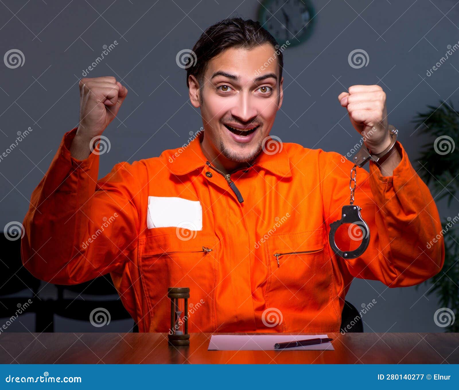 Young Convict Man Sitting in Dark Room Stock Image - Image of captivity ...
