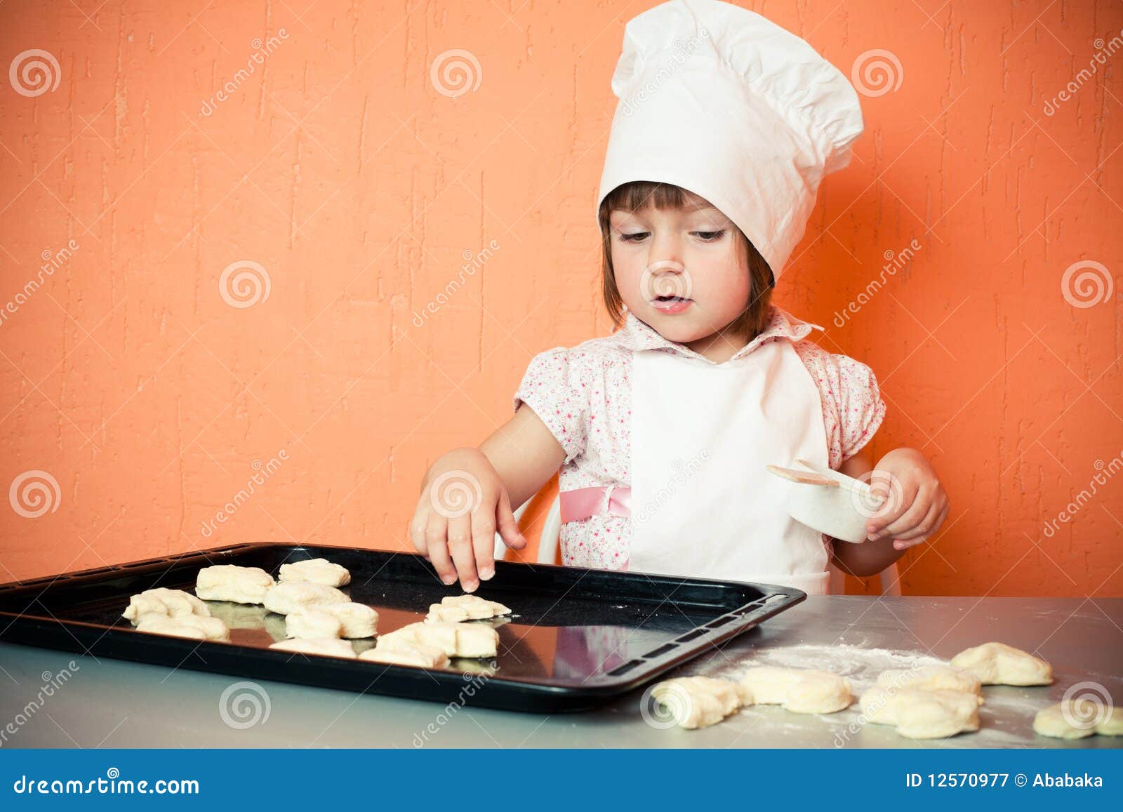 Young cook stock image. Image of girl, cute, cook, looking - 12570977