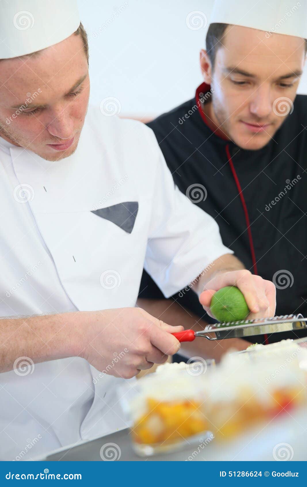 Young Cook Apprentice Chef Supervising Stock Photos - Free & Royalty ...