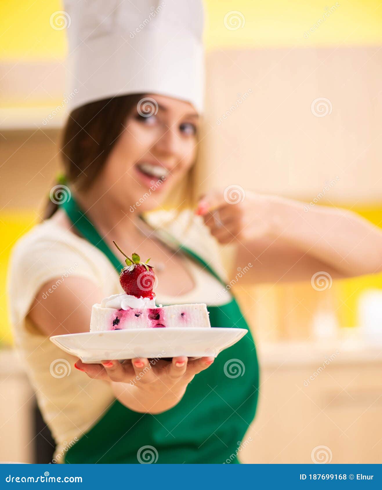 Young Cook Cooking Cakes in the Kitchen Stock Photo - Image of chef ...