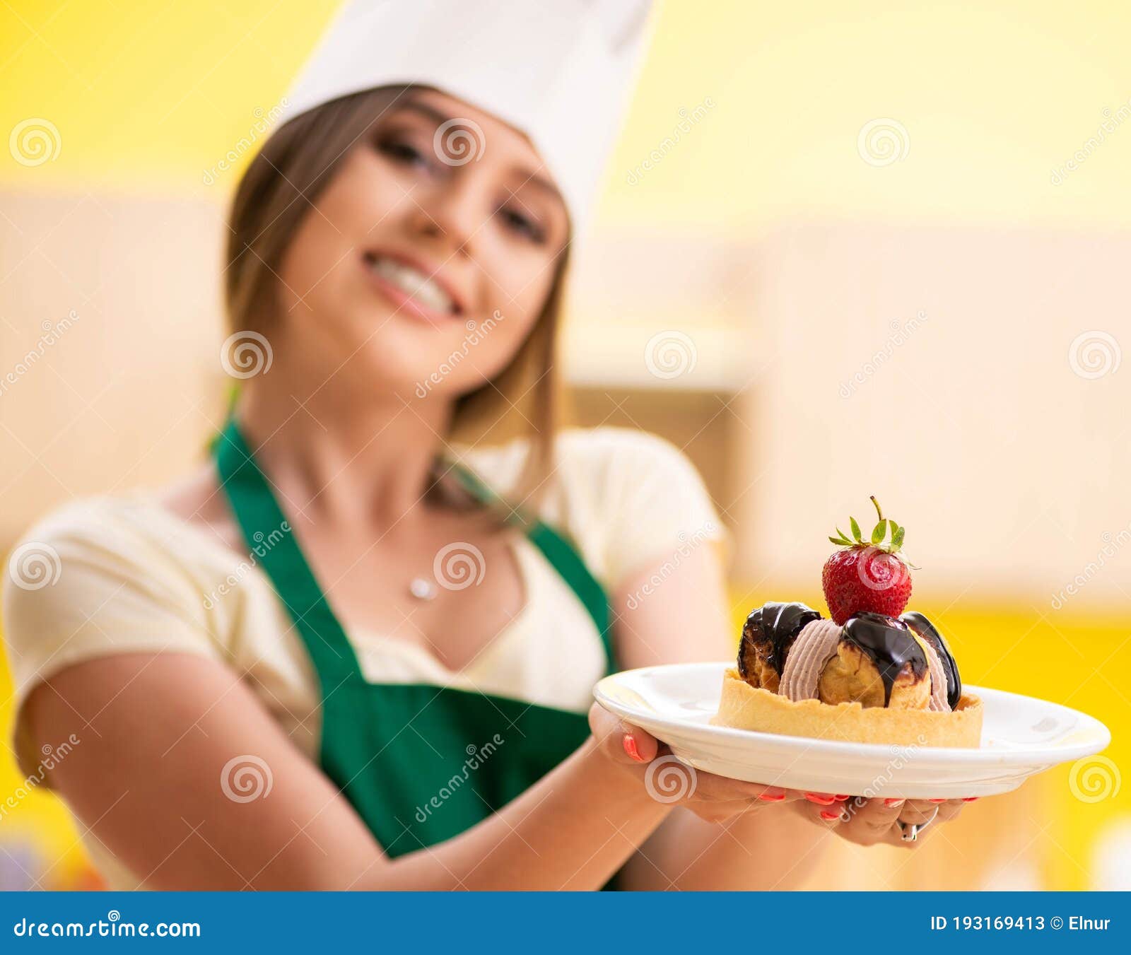 Young Cook Cooking Cakes in the Kitchen Stock Image - Image of cake ...