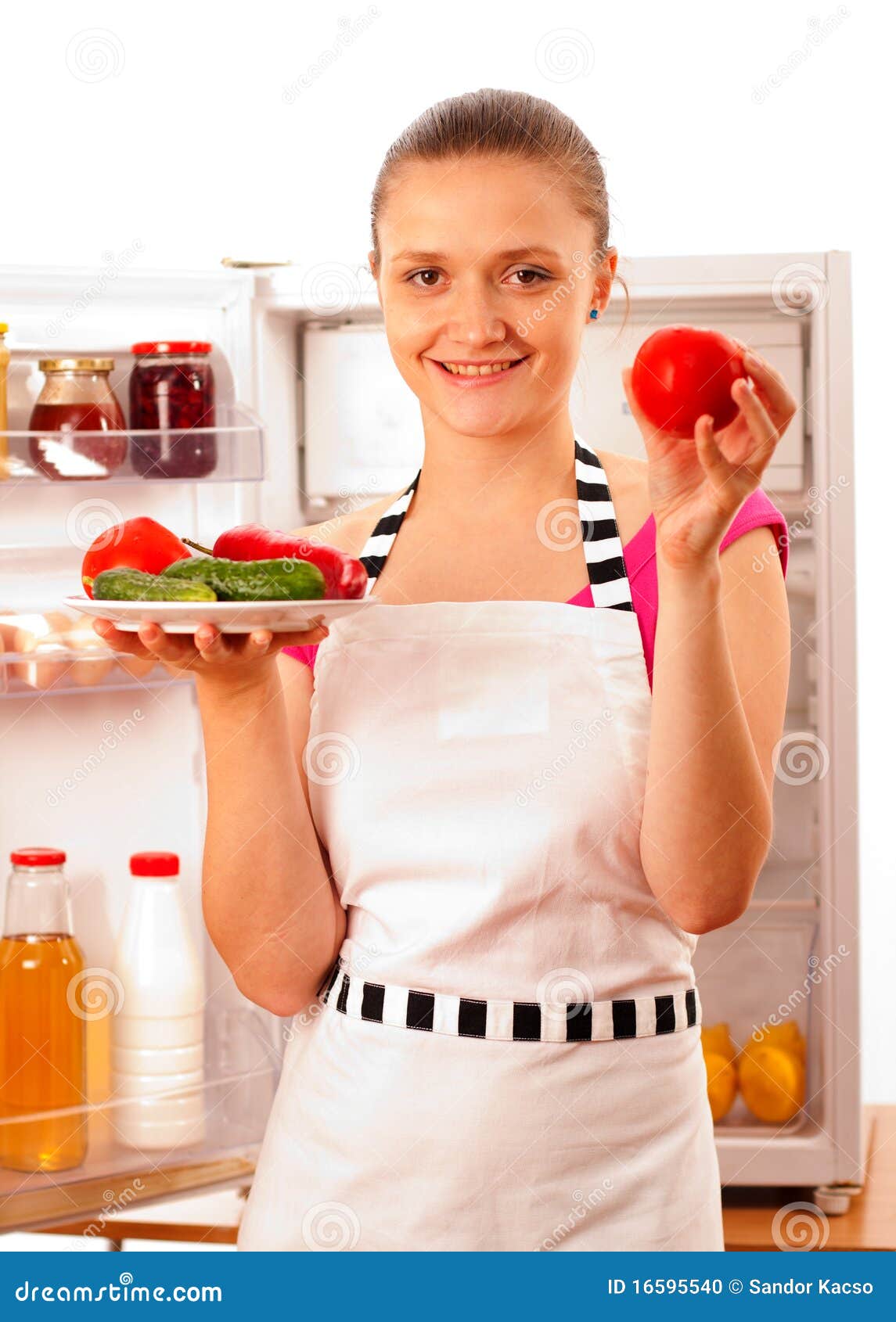 Young Cook Smiling with Frash Vegetables Stock Photo - Image of ...
