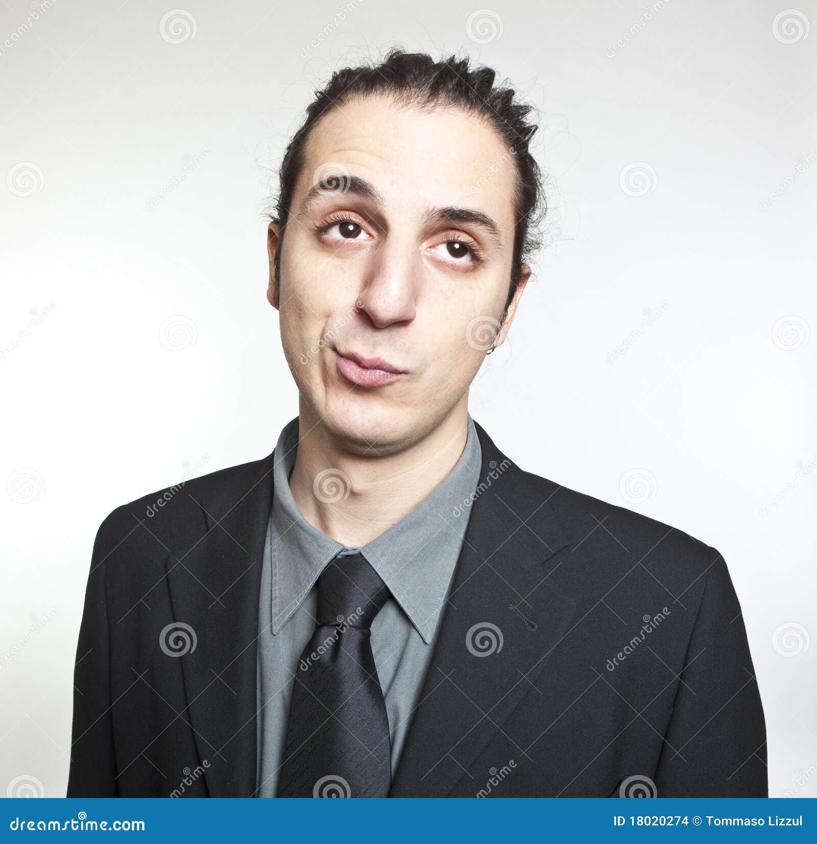 Young Cool Businessman Face Expression Stock Photo - Image of portrait ...