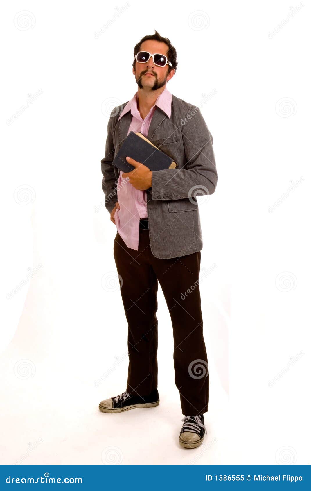 Young, Cool, Hipster Student or Teacher or Professor with Book Stock ...