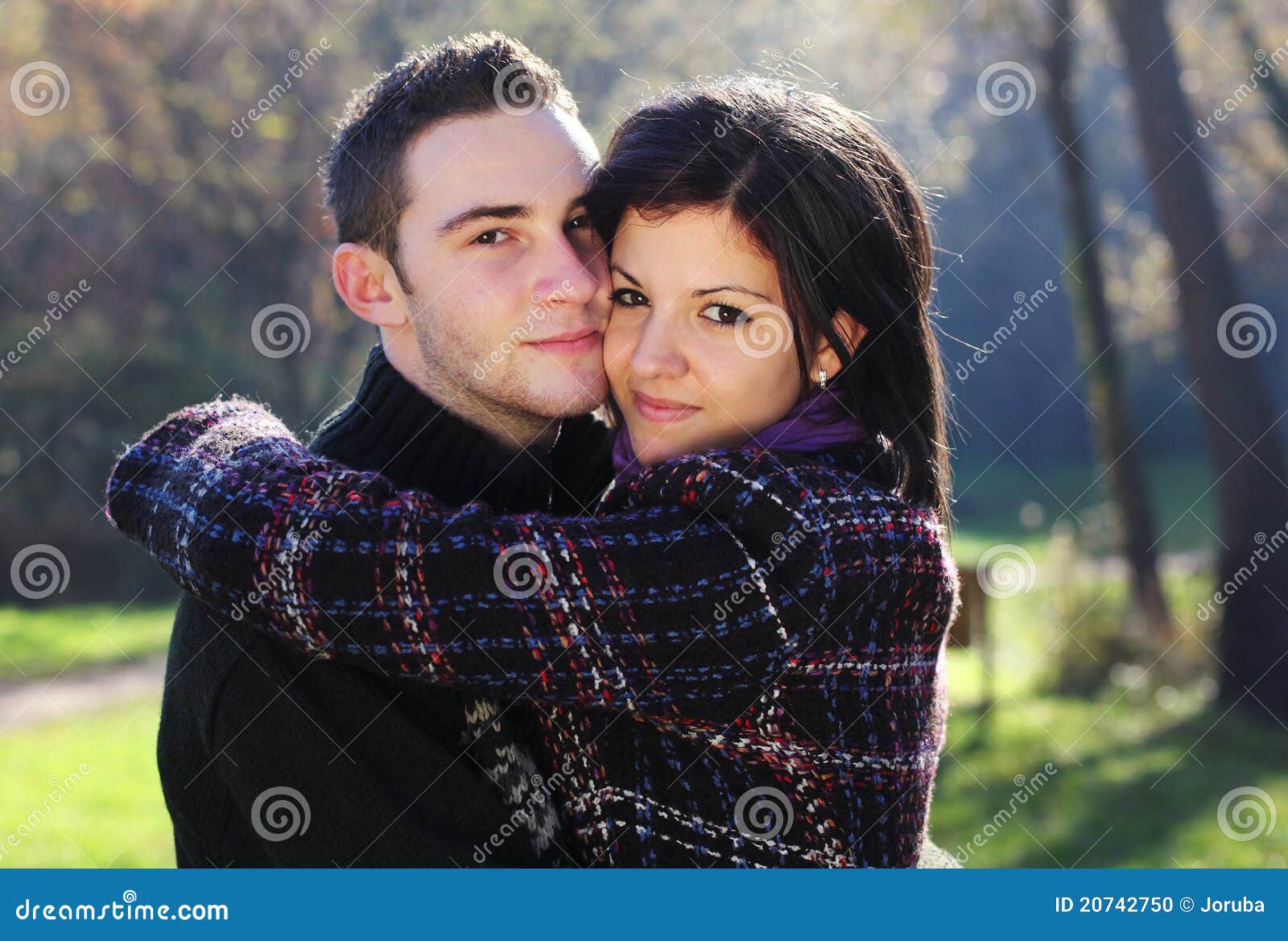 Young couple stock photo. Image of fondle, fall, love - 20742750