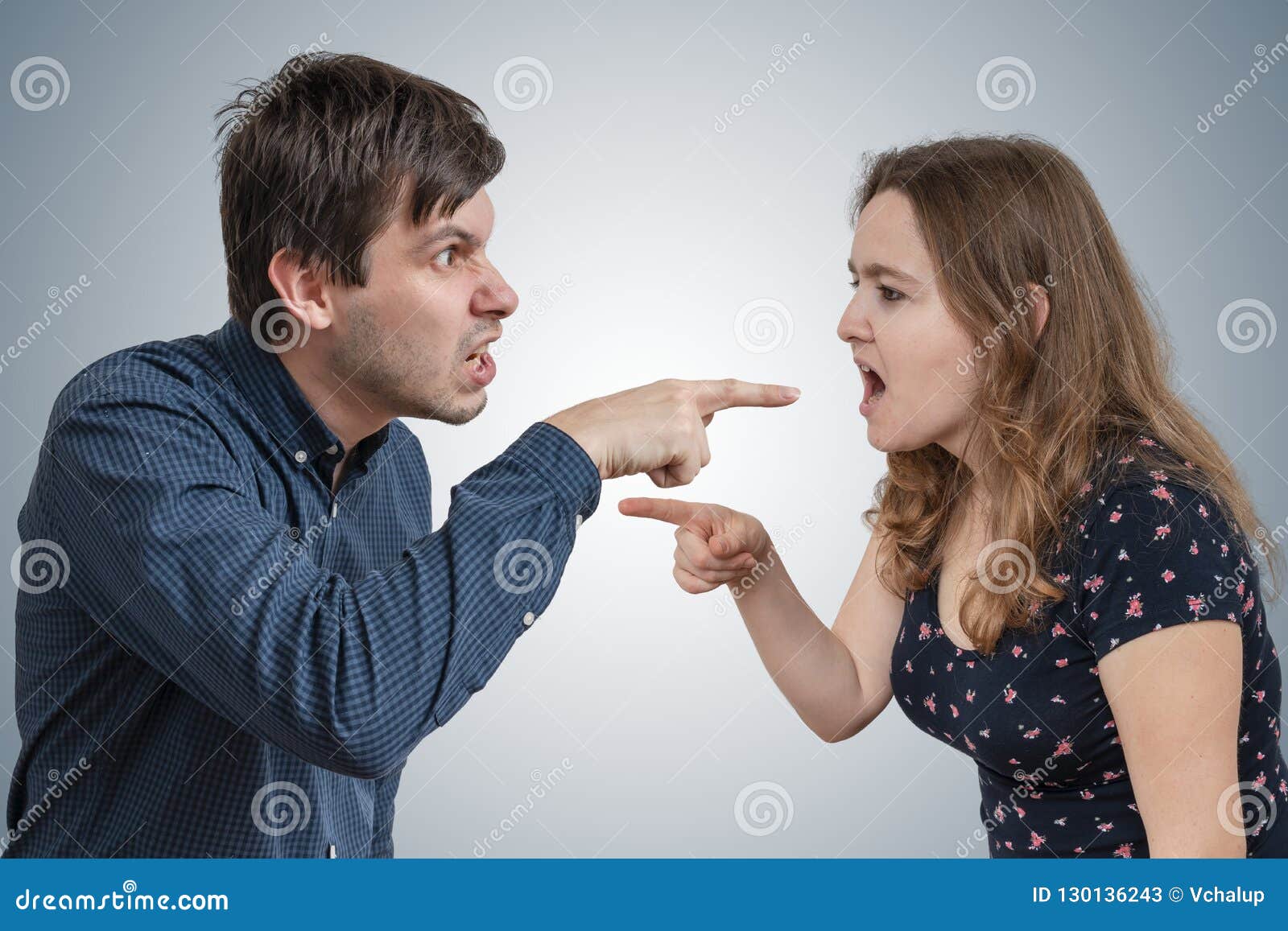 Young Couple is Arguing and Blaming Each Other Stock Image - Image of ...