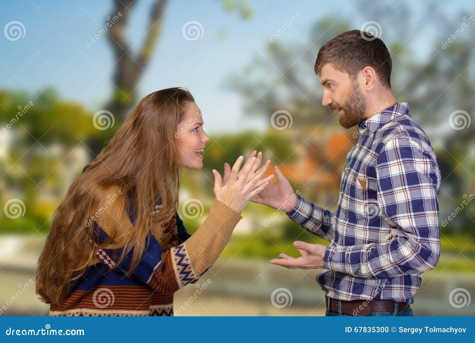 Young couple arguing stock photo. Image of shout, women - 67835300