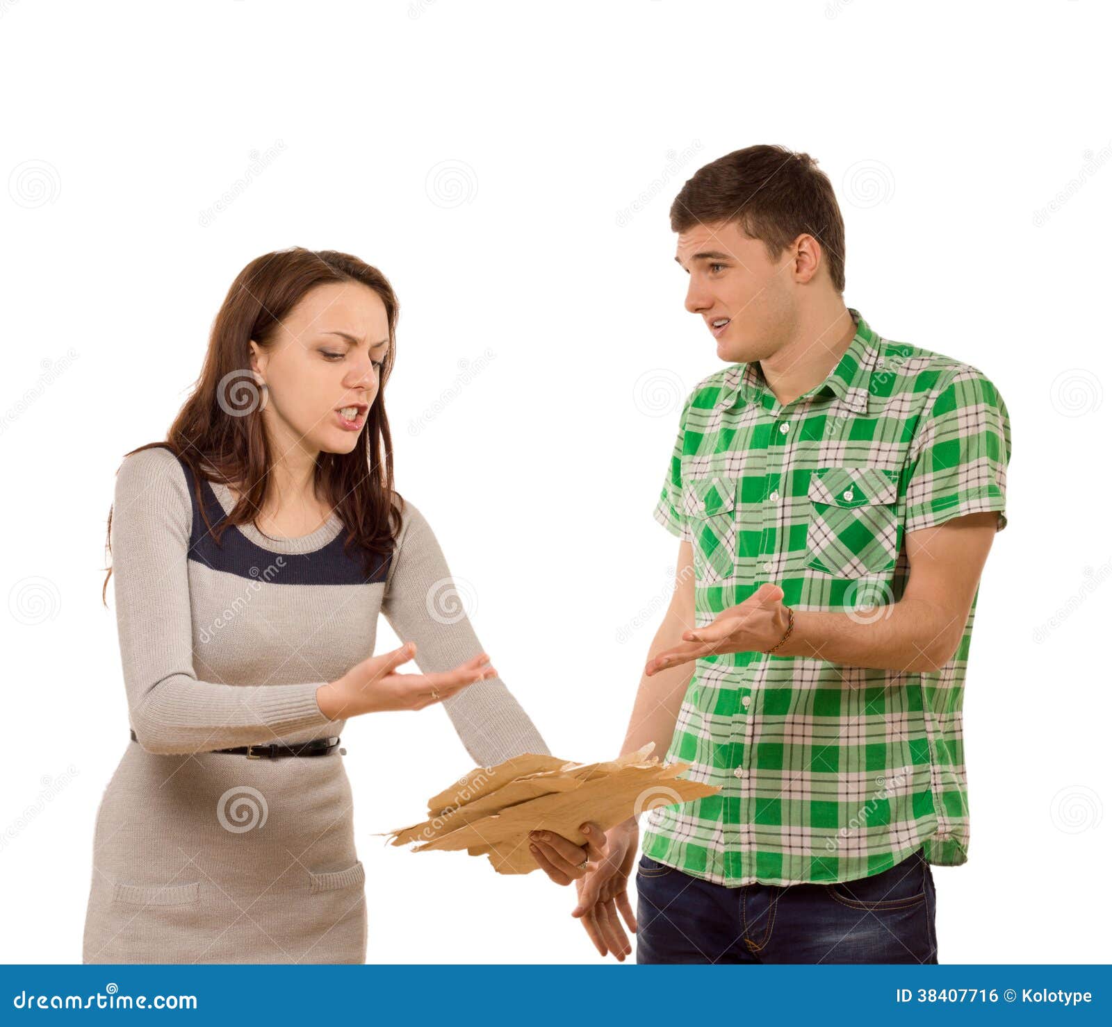 Young Couple Arguing Over Paperwork Stock Photo - Image of male ...