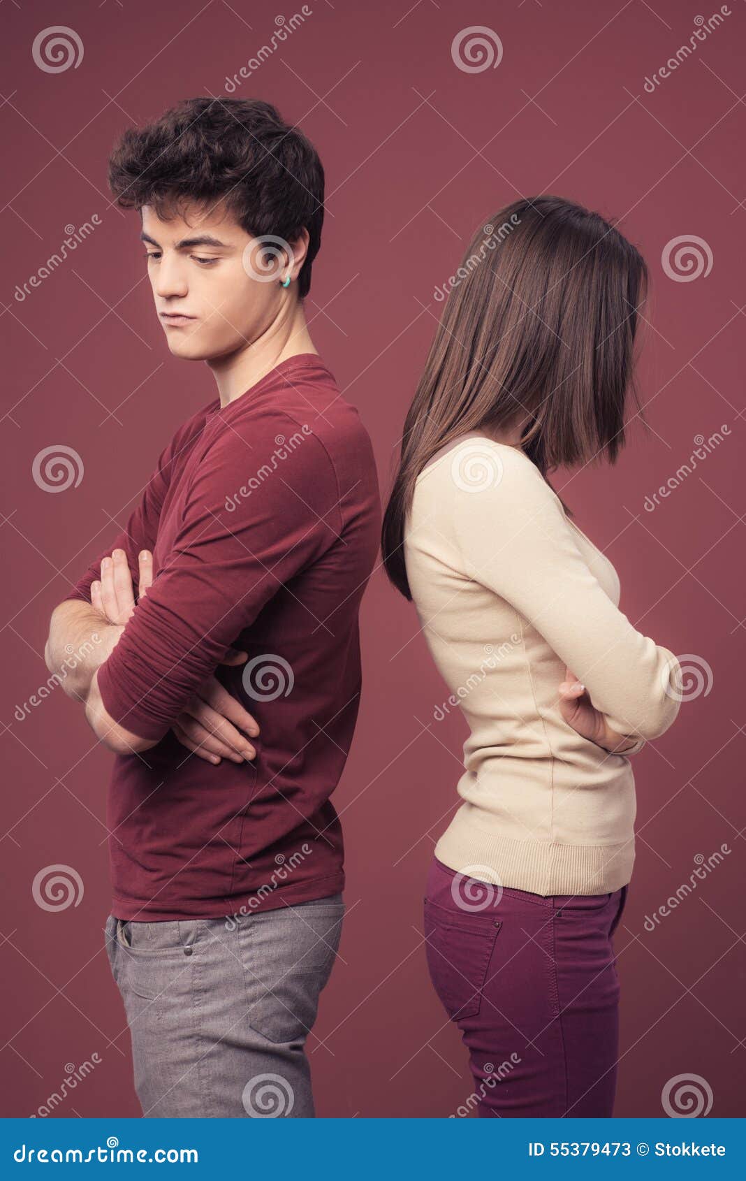 Young couple arguing stock image. Image of female, back - 55379473