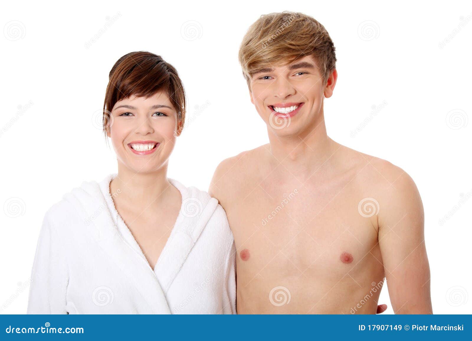 Young couple at bathroom. stock image. Image of couple - 17907149