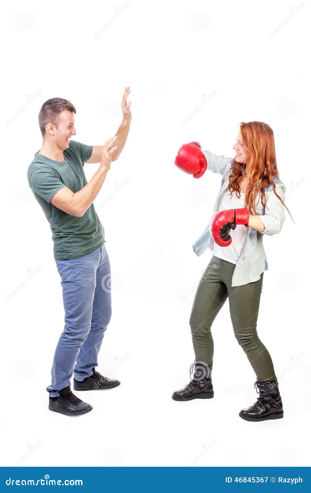 Young couple boxing stock image. Image of strong, fighter - 46845367