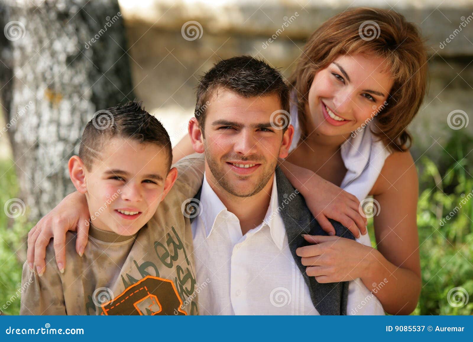 Young couple with child stock image. Image of love, female - 9085537
