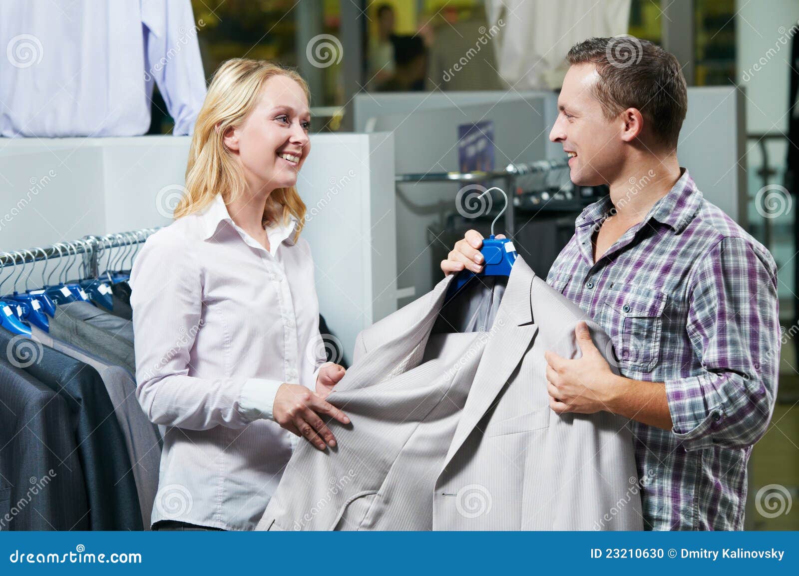 Young Couple at Clothes Shopping Stock Photo - Image of lifestyle ...