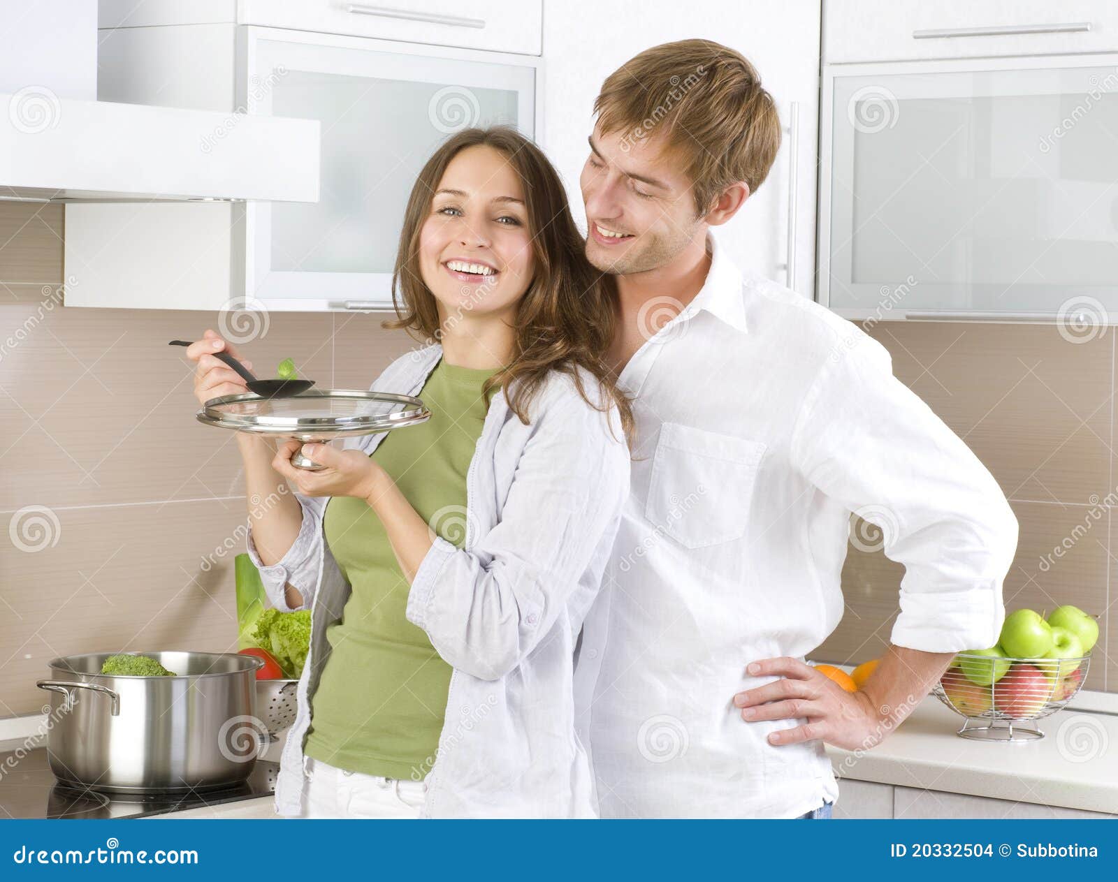 Cooking Together Is More Fun. Let My Try Taste. Couple Having Fun While ...